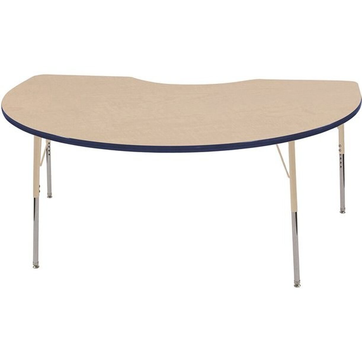 Wooden adjustable table half moon
